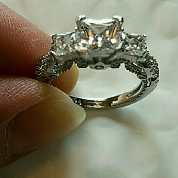 Jewelry | Nwt Cz Vintage Style Engagement Ring | Poshmark